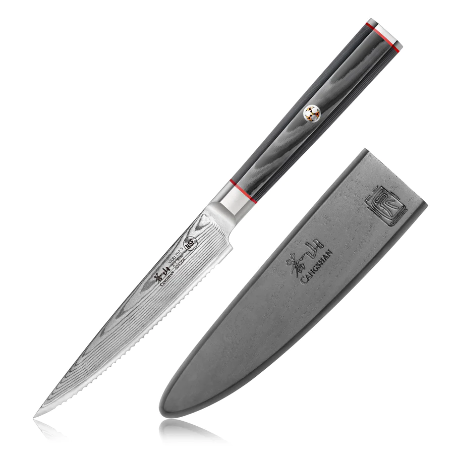 YARI Series 5-inch Serrated Utility Knife with Sheath – Ralph's Joy of ...