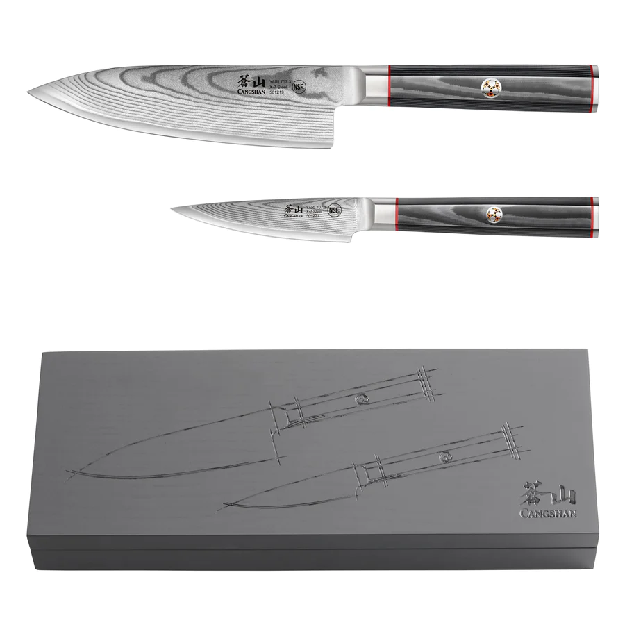YARI Series 2-Piece Starter Knife Set with Ash Wood Box – Ralph's Joy ...